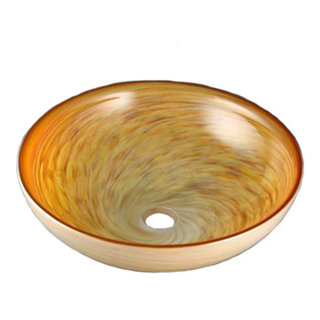 Glass Bathroom Sink | Alabaster Swirl - Contemporary - Bathroom Sinks ...