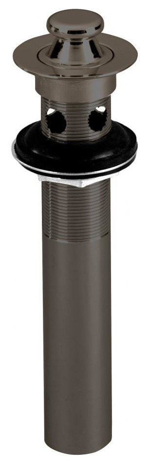 Lift & Turn Lavatory Drain With Overflow Holes - Exposed In Oil Rubbed ...