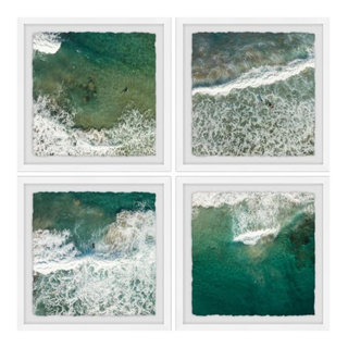 Splashing Surf Quadriptych, 36"x36" - Beach Style - Prints And Posters ...