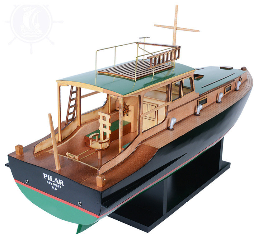 Hemingway Pilar Fishing Boat Wooden Handcrafted boat model - Beach ...