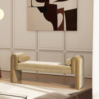 Mason 60.5" Arched Bench with Bolster Pillow - Transitional ...