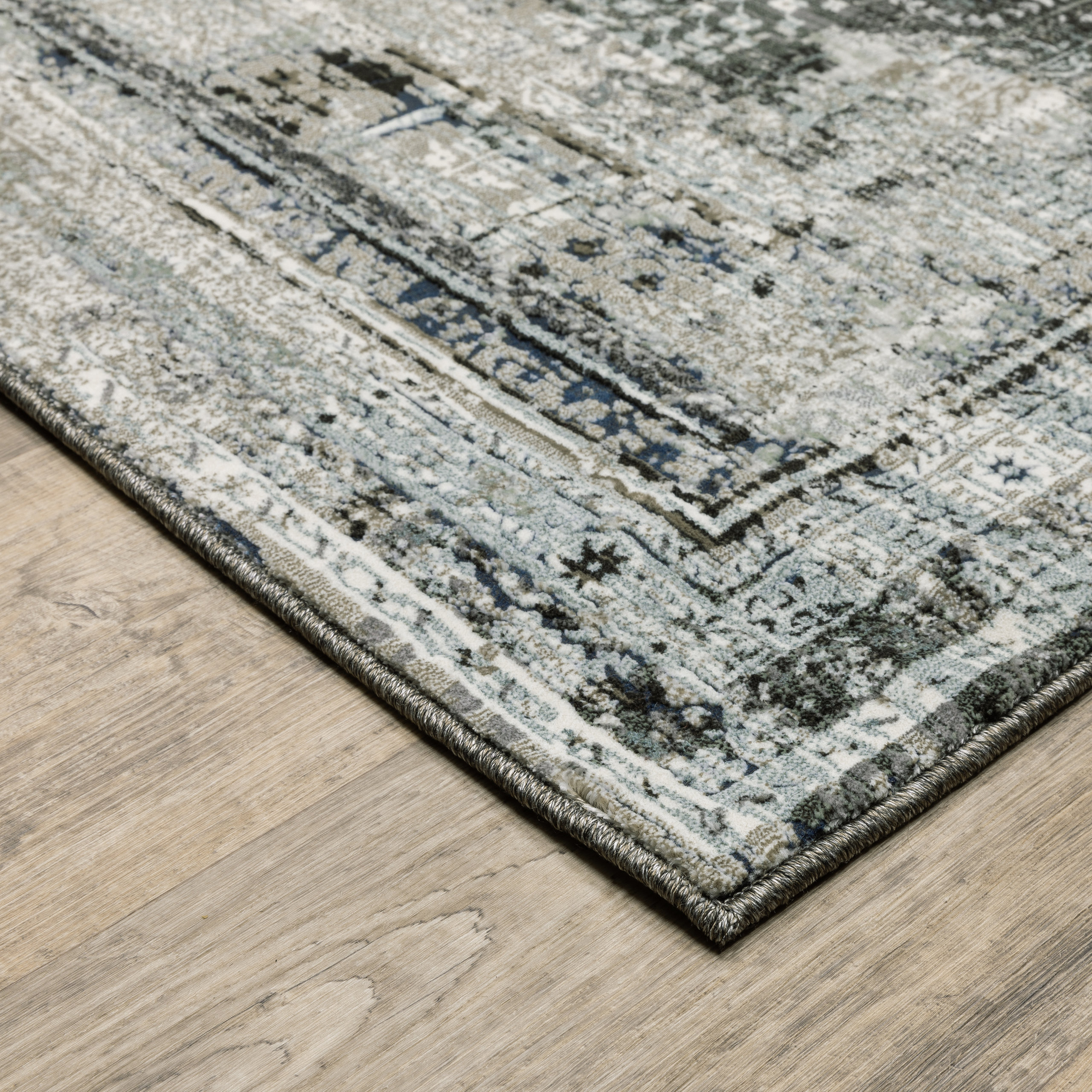 Gemini 070N2 Charcoal/Gray Rug, Rectangle 6'7"x9'6" - Contemporary ...
