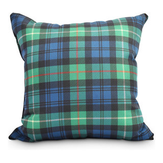 Tartan Plaid Holiday Print Decorative Throw Pillow, 16" - Rustic ...