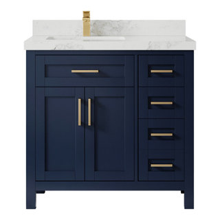 Cambridge 36" Left Offset Bath Vanity, 36" Left Offset - Transitional ...
