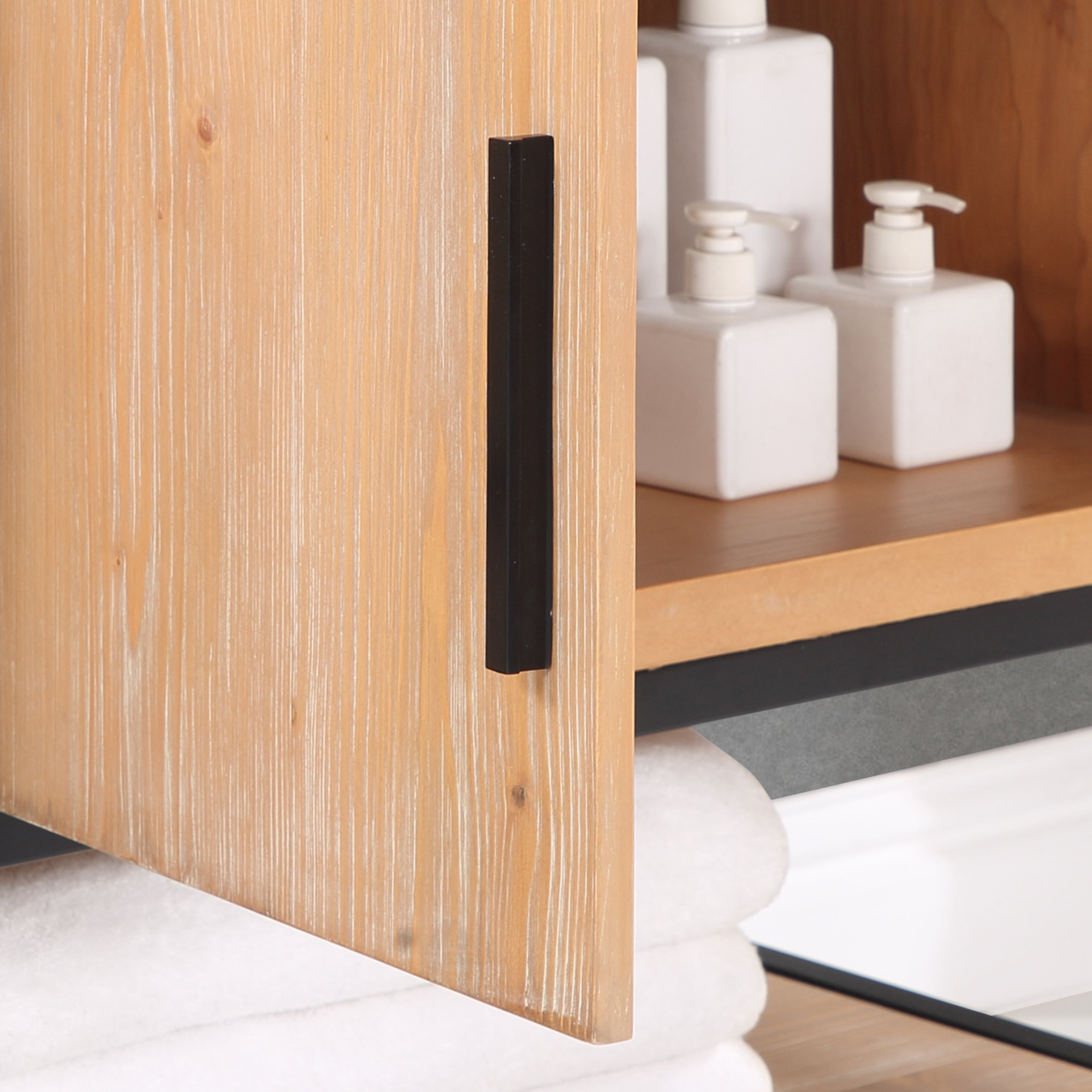 Bianco Bathroom Vanity Composite Stone Top, 60" - Transitional ...