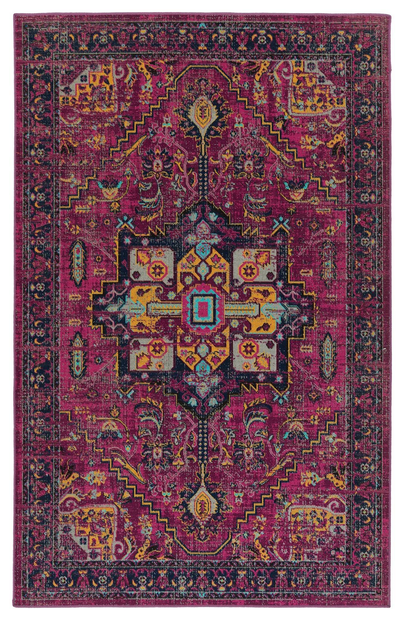 Kaleen Zuma Beach Collection Rug, Pink, 2'x3' - Mediterranean - Area ...