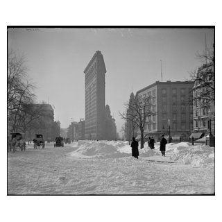 Flatiron Building, After Snow Storm Print, 36" x 46" - Contemporary ...