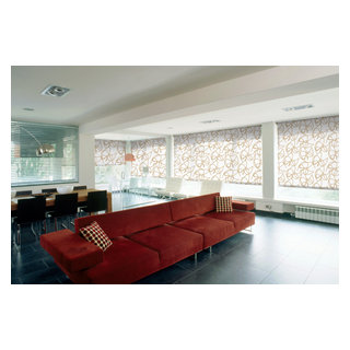 Shade by Jamie: Vertilux Roller Shades - Modern - Living Room - Austin ...