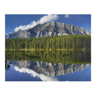 "Mount Rundle and boreal forest, Johnson Lake, Banff NP" Paper Art, 18 ...