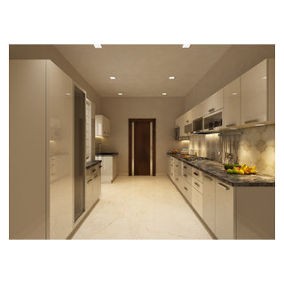 Parallel Modular Kitchen - Indian - Kitchen - Delhi - by DESIGN INDIAN ...