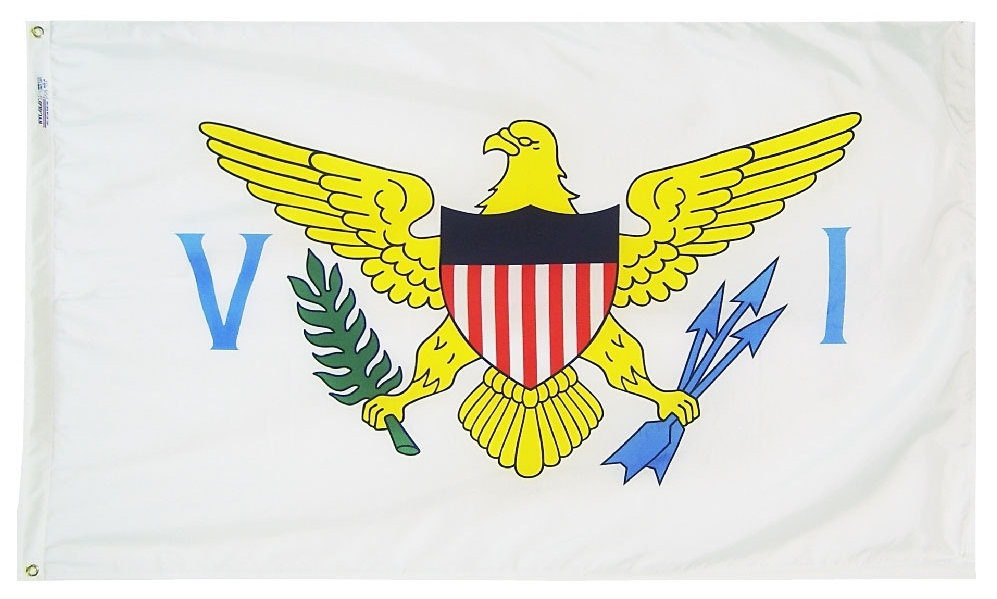 US Virgin Islands, 5'x8' Nylon Flag - Traditional - Flags And Flagpoles ...