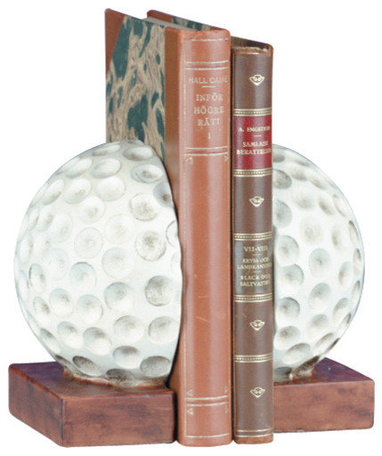 Golf Ball Bookends - Traditional - Bookends - by Lodgeandcabins | Houzz