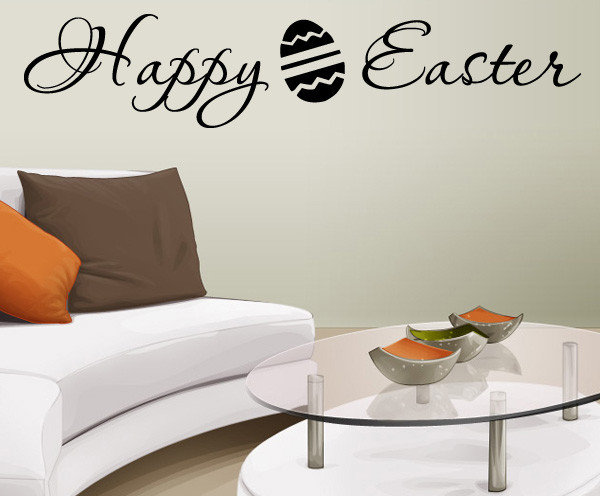 Happy Easter Vinyl Wall Decal hd007, 8 in. - Contemporary - Wall Decals ...