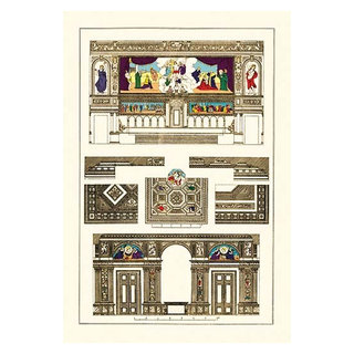 Decoration of Large Halls, Polychrome, 20" x 30" - Traditional - Prints ...