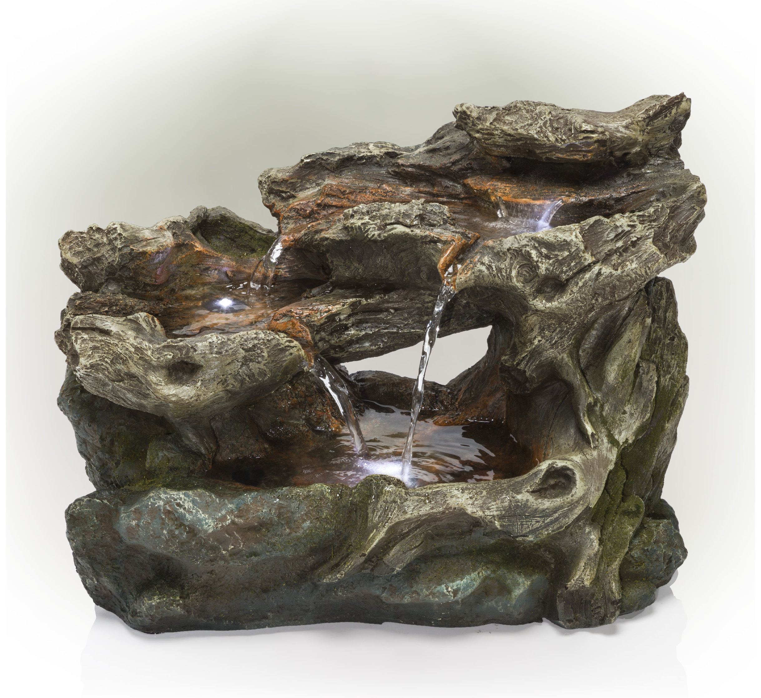 Alpine 3 Tier Rainforest Tabletop Fountain With LED Lights, 10 ...