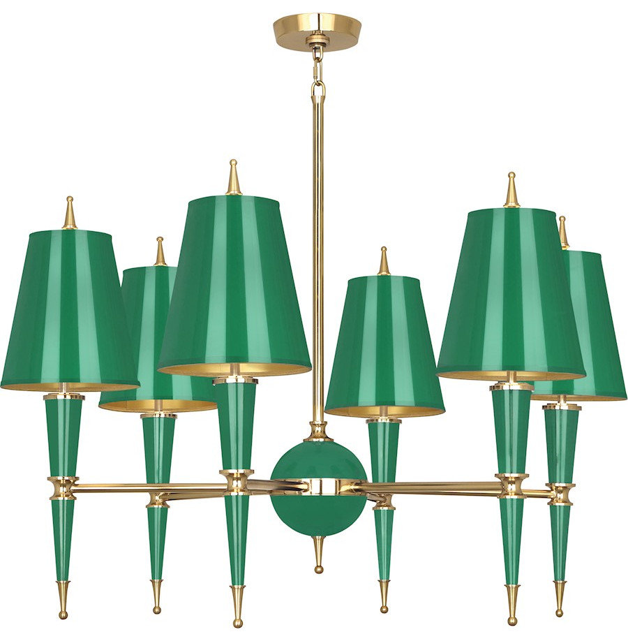 Robert Abbey Jonathan Adler Versailles 6-Light Chandelier, Emerald ...