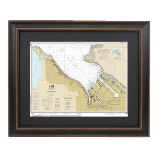 Poster Size Framed Nautical Chart, Tacoma Harbor - Traditional - Prints ...
