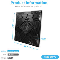 Art3d Drop Ceiling Tiles(12-Pack, 48 Sq.ft), 3D Wainscoting Panels Glue ...