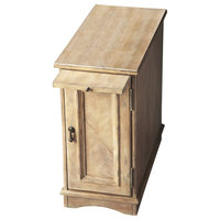 Butler Chairside Chest, Black Licorice, Driftwood - Traditional - Side ...