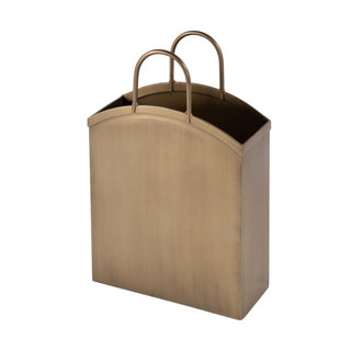 Gia 12" W Rectangular Metal Magazine Basket - Contemporary - Magazine ...