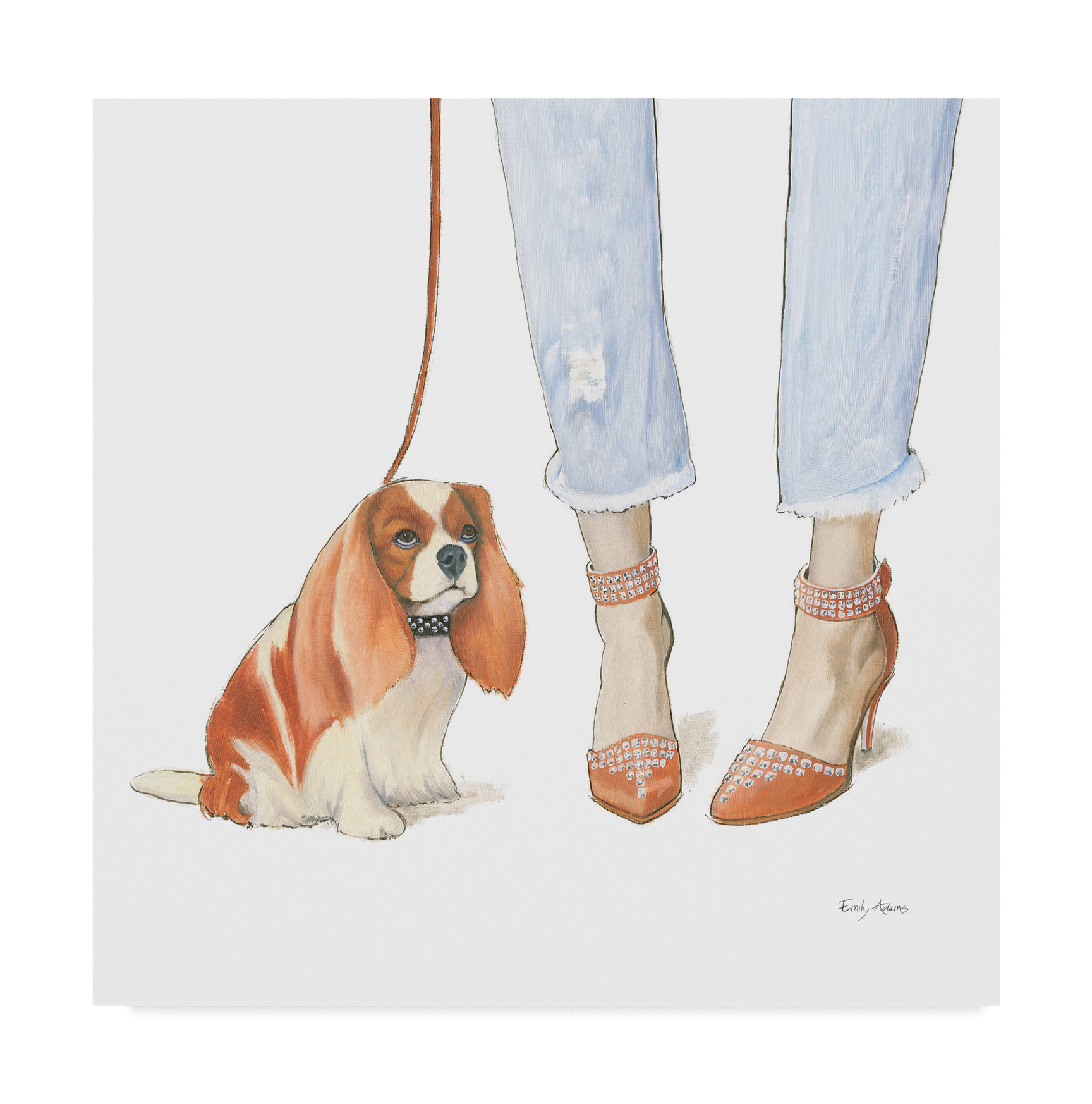 Emily Adams 'Furry Fashion Friends Iv' Canvas Art, 24"x24 ...