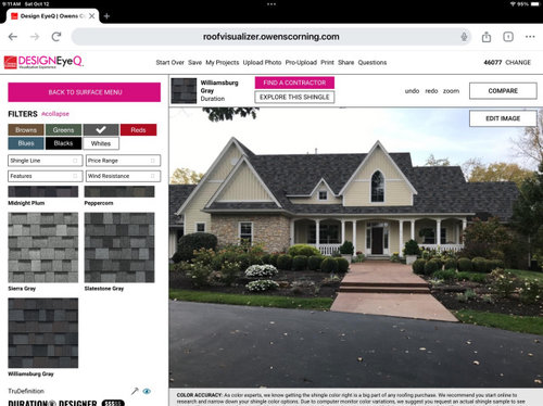 roof color selection