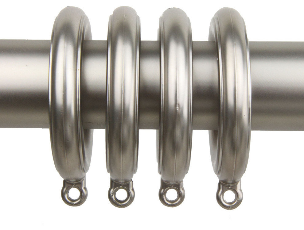 1-13/16" Poly Resin Curtain Eyelet Rings, Set of 10, Satin Nickel ...