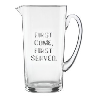 New York Glass Pitcher First Come First Serving - Contemporary ...
