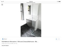 Waterfall Benchtop in Bathroom | Houzz AU