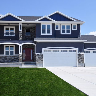 75 Beautiful Blue Stucco Exterior Home Pictures & Ideas | Houzz