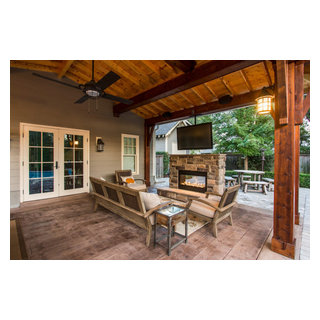 Custom Covered Outdoor Space - Rustic - Patio - Nashville - by Andrew ...