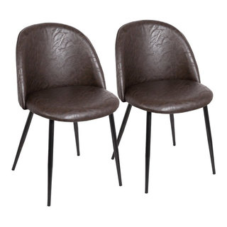 Luna Contemporary Dining/Accent Chairs, Black Finish, Set of 2 ...