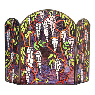 Chloe Lighting Corinth Tiffany-Style Stained Glass Grape Design ...