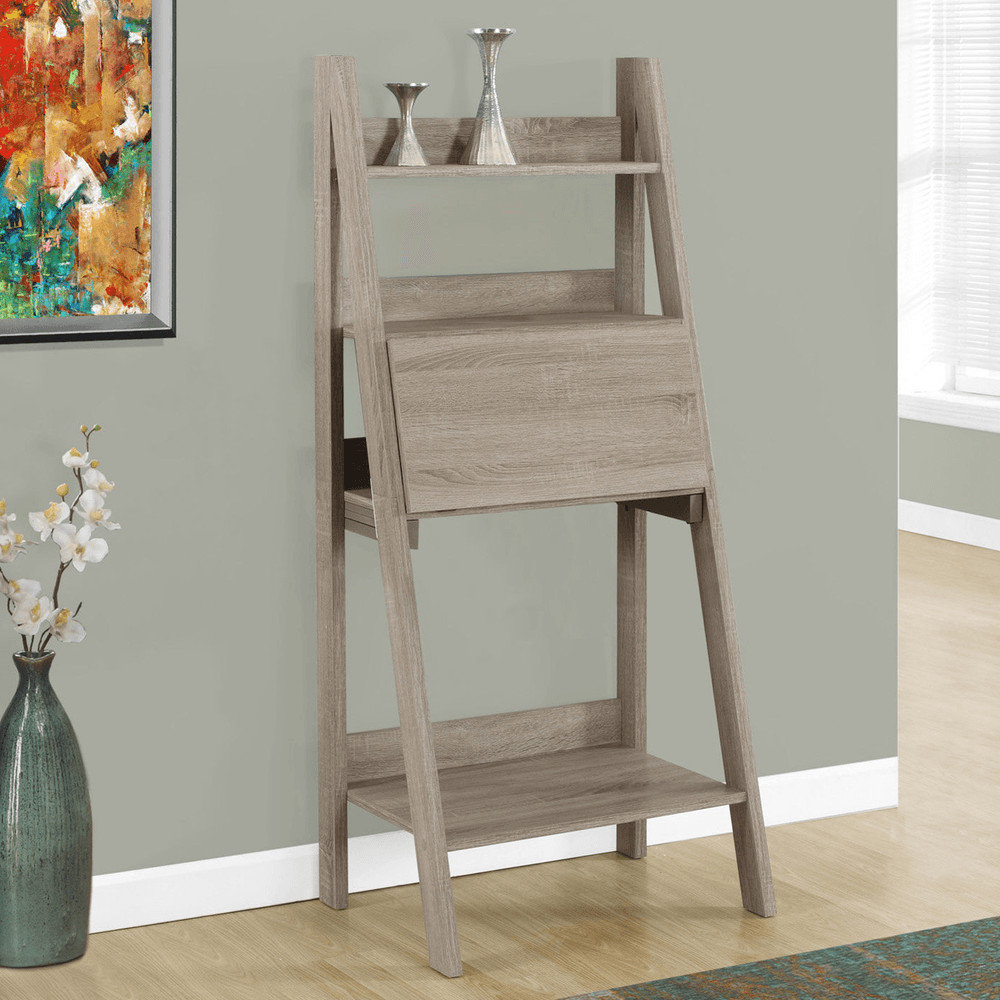 19" Taupe Rectangular Ladder Desk - Transitional - Desks And Hutches ...