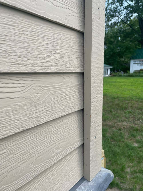 window trim installation with LP smart siding