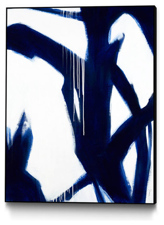 True Blue Art block Framed Canvas, 11"x14" - Contemporary - Prints And ...