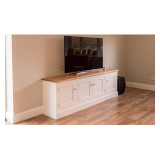 Secret bookcase door, TV unit and Monk's bench hallway storage ...