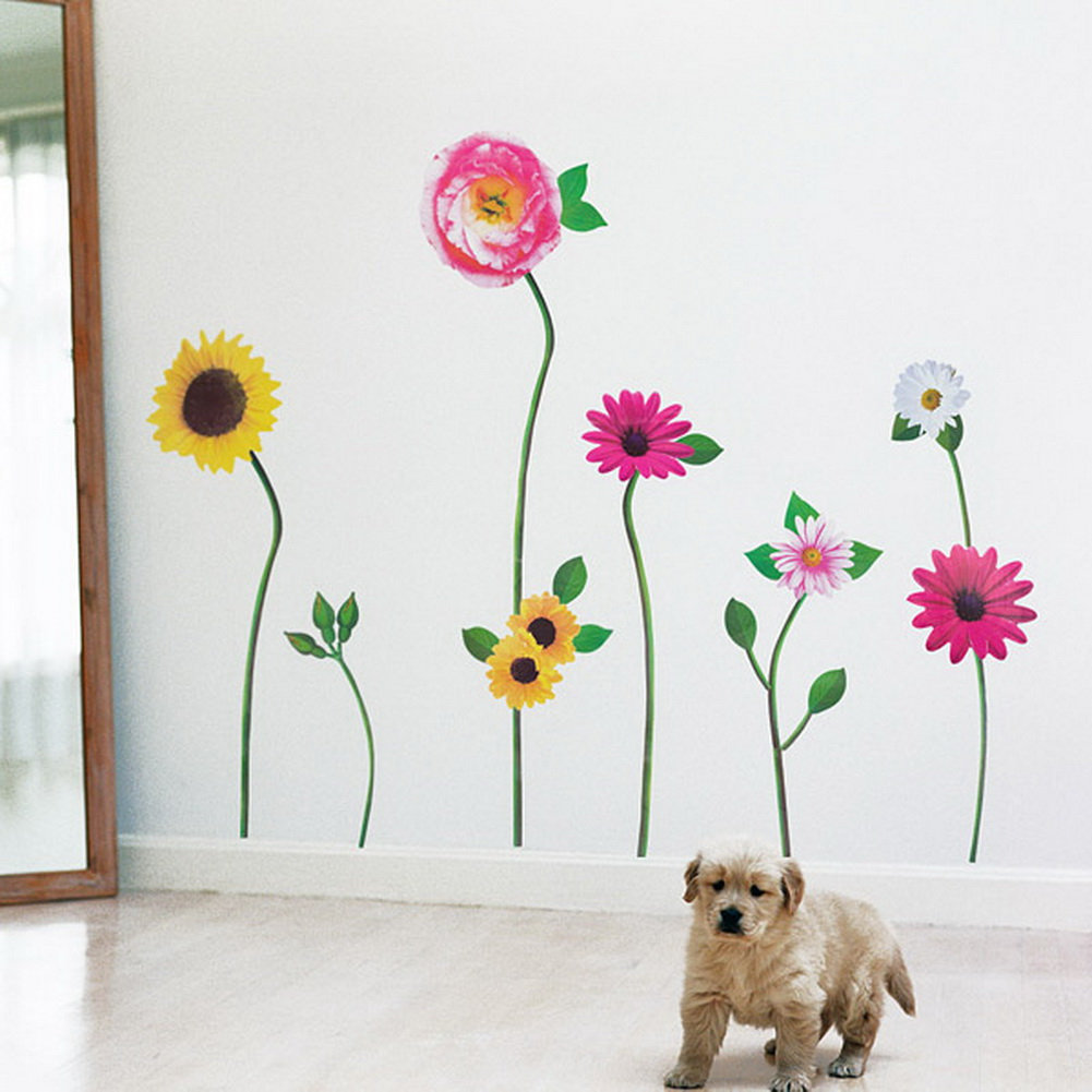 Blooming Flowers - Wall Decals Stickers Appliques Home Decor ...