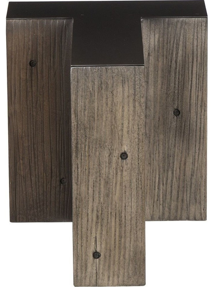 Resource Decor Alphabet Side Table, Letter T - Rustic - Side Tables And ...