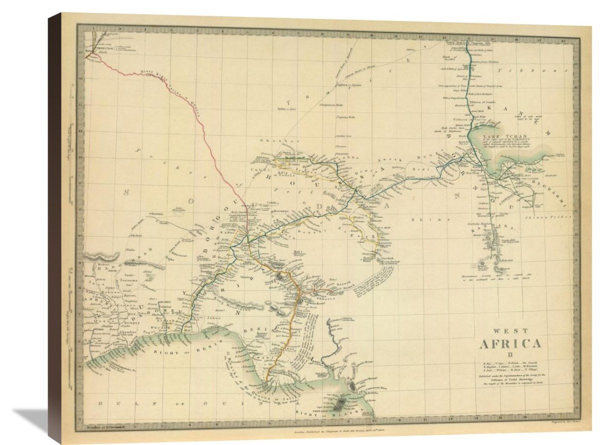 West Africa Ii, 1839, 16"x1.5"x13", 36"x1.5"x29" - Contemporary - Prints And Posters - by Global ...