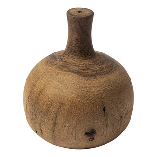 7" Rustic Natural Vase Shaped Sculpture - Rustic - Decorative Objects ...