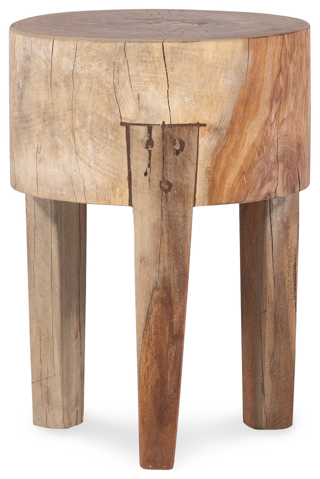18" Wooden Stool - Rustic - Accent And Garden Stools - by BoBo ...