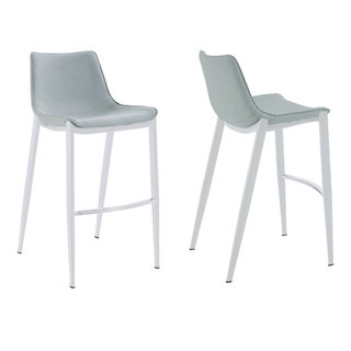 Modrest Jane Modern Light Gray Counter Stool, Set of 2 - Contemporary ...