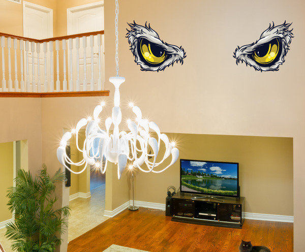 Predator Eyes Vinyl Wall Decal PredatorEyesUScolor002, 23 in ...