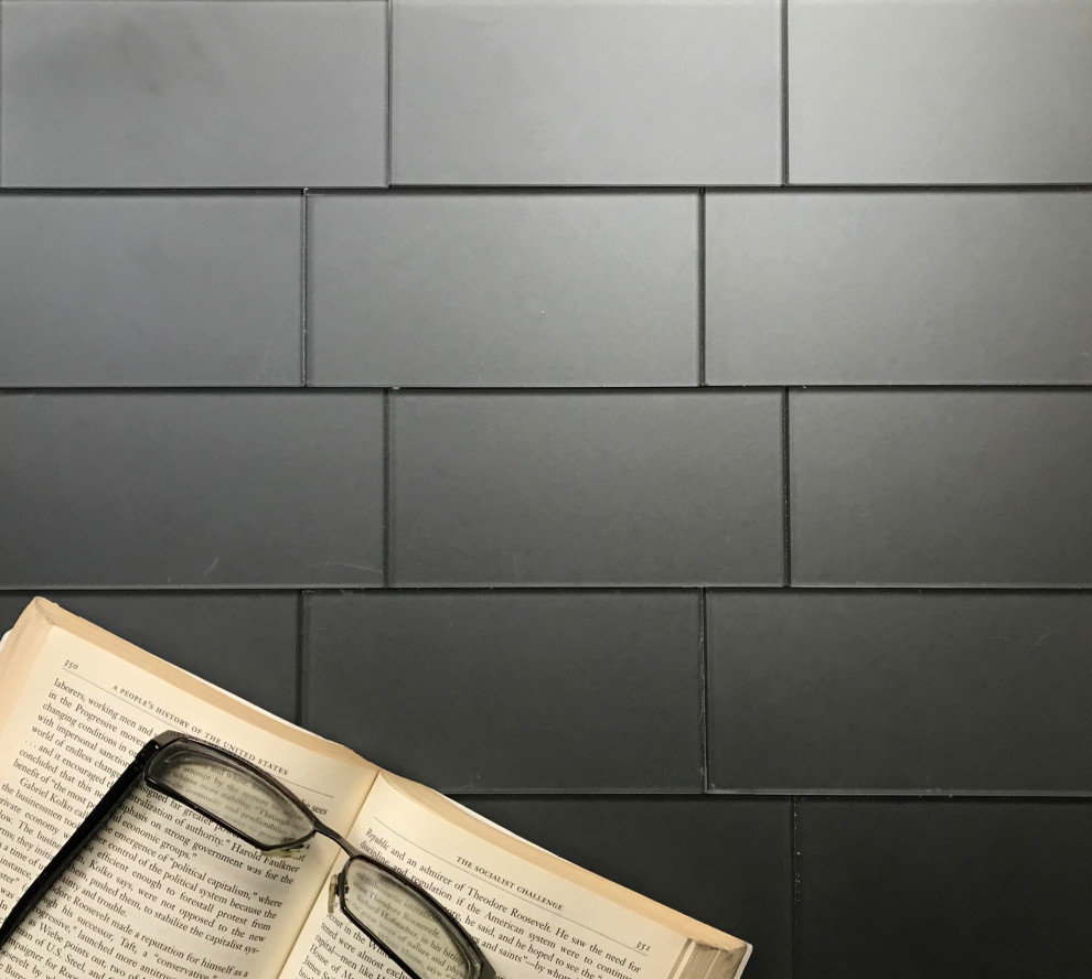 Forever 3"x6" Glass Subway Tile,Matte Royal Gray - Contemporary - Wall ...