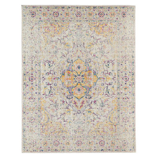 Amer Eternal Pink Bordered Runner Rug, 2'7"x7'6", 2'7"x7'6 ...