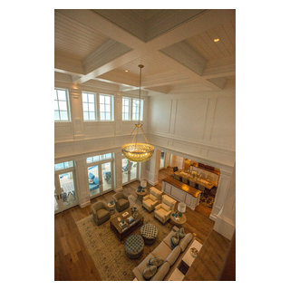 Wall Panels, Columns and Tongue & Groove Box Beam Ceiling - Beach Style ...