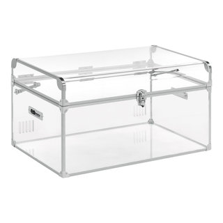 A La Carte Acrylic Trunk in Clear - Contemporary - Decorative Trunks ...