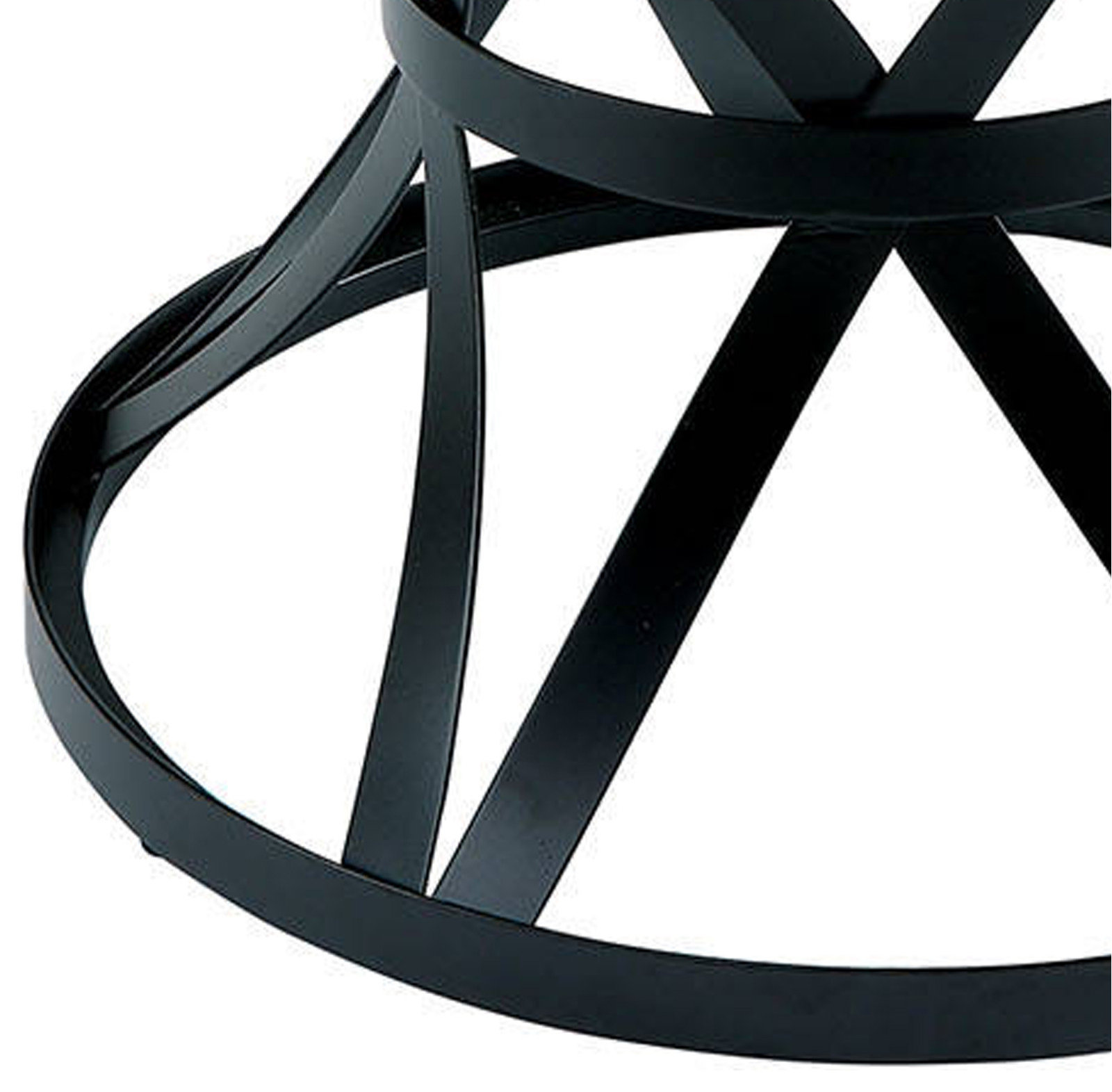 Hourglass Design Glass Top Coffee Table with Metal Base, Black and ...