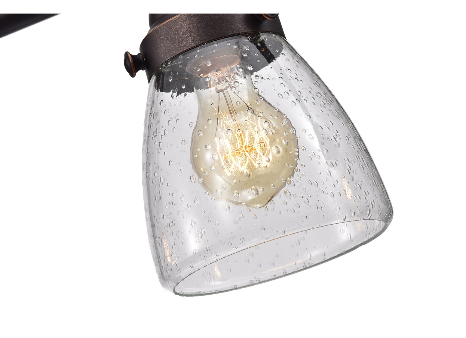 Yellowstone 4-Light Oil Rubbed Bronze Linear Chandelier With Seeded ...